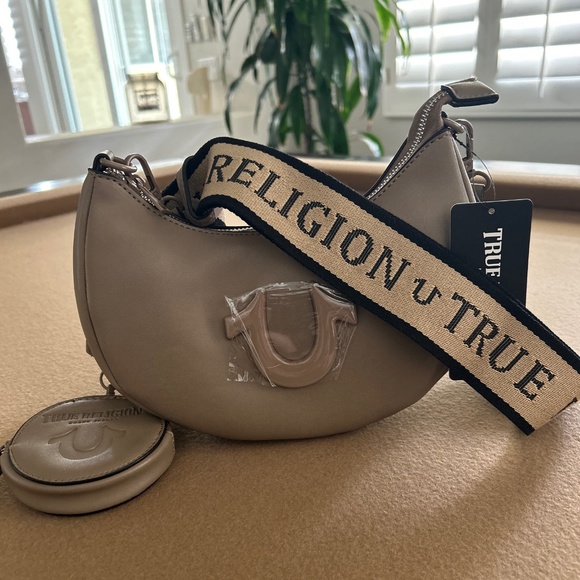 True Religion | Bags | True Religion Hobo Crossbody W Adjustable Logo ...